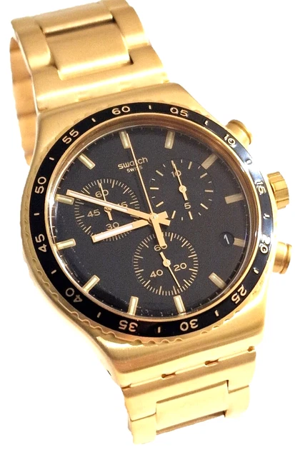 OROLOGIO CHRONO SWATCH Uomo cronografo IN THE BLACK YVG418G nuovo ...