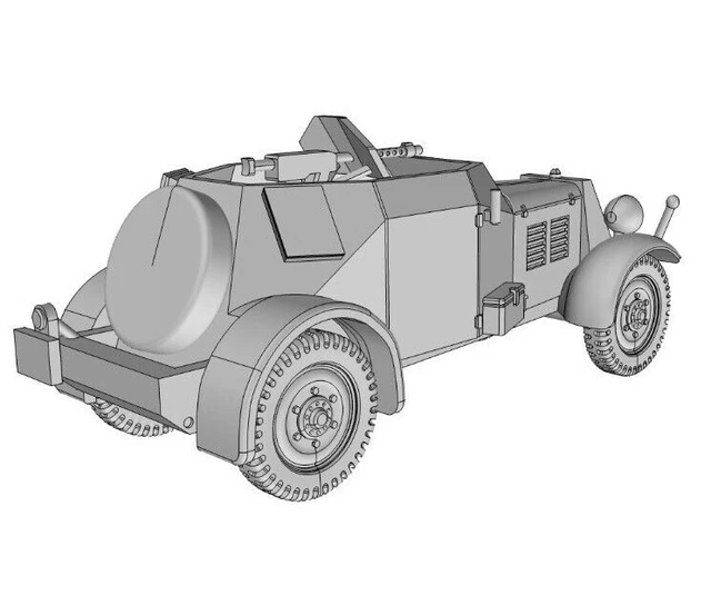 WW2 GERMAN SD.KFZ-13 ARMOURED RECON VEHICLE 3D PRINTED, MANY SCALES ...