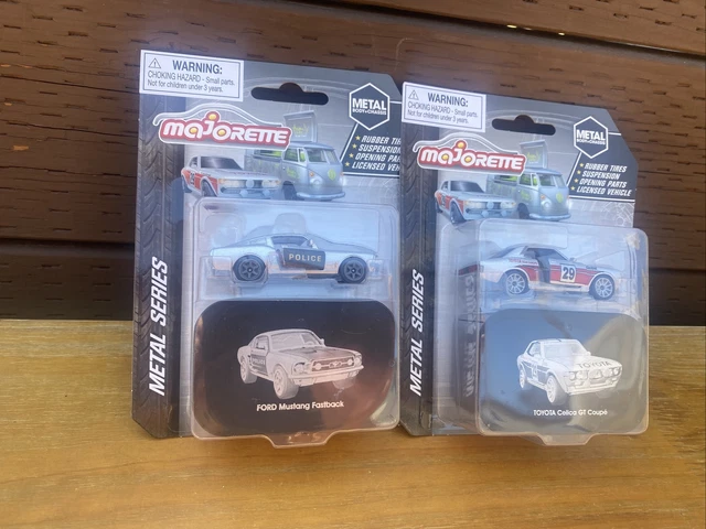MAJORETTE METAL SERIES Ford Mustang Fastback & Toyota Celica GT Coupe ...