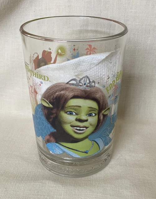 MCDONALDS SHREK THE Third Glass Cup Shrek DreamWorks 2007 Vintage ...