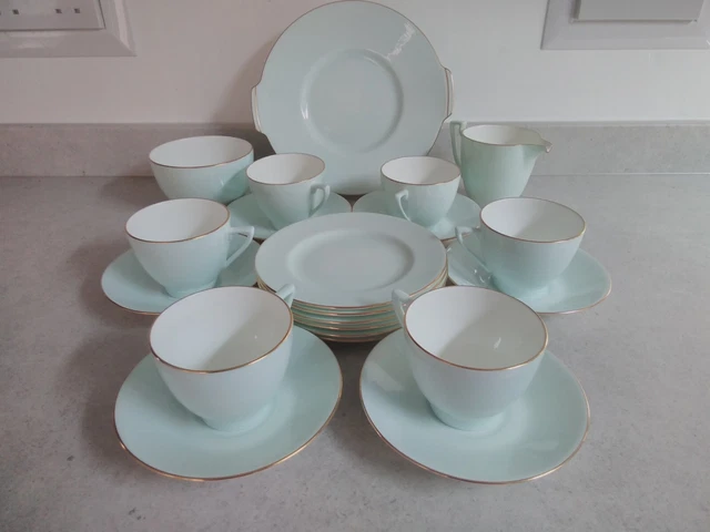 VINTAGE MINTON Mint Green Afternoon Tea Set 21 Pieces £52.72 - PicClick UK