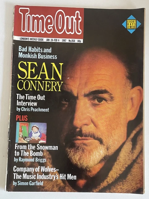 TIME OUT Magazine London No.858 Jan/Feb 1987 Sean Connery £10.00 ...