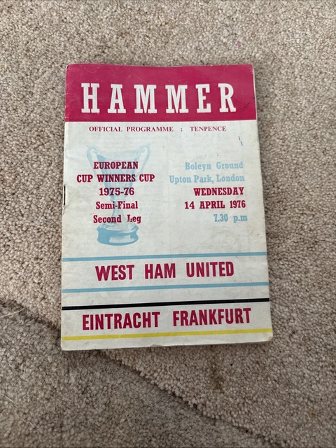 WEST HAM PROGRAMME 1975 European Cup £16.15 - PicClick UK