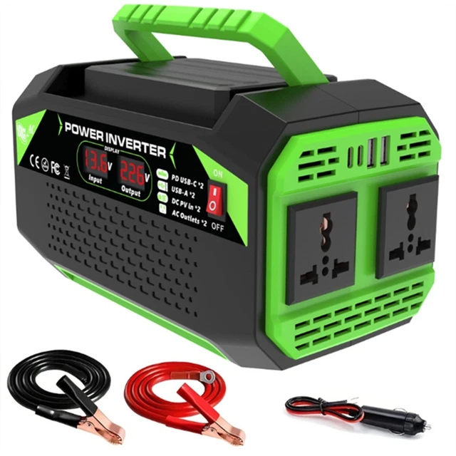 UNIVERSAL SOCKET 300W 12V to 220V Inverter Dual Outlets / 4 USB ...