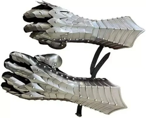 MEDIEVAL BLACK NAZGUL Gauntlets/Mild Steels Armor Gloves Crusader Adult ...
