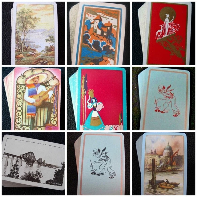 VINTAGE PLAYING CARDS 1930s 1940s Pack Deck Various Design Backs 30s ...