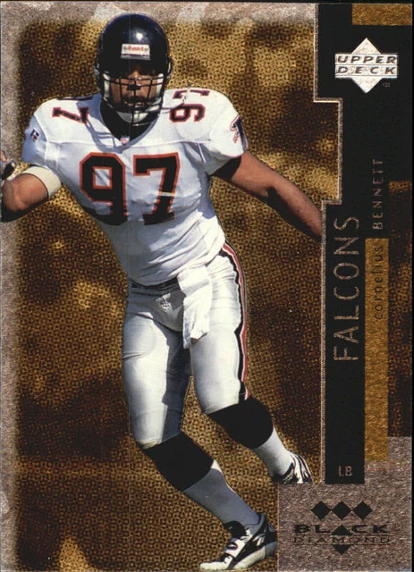 1998 TRIPLE DIAMANT noir Atlanta Falcons carte de football #4 Cornelius ...