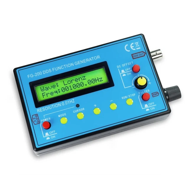 FG-200 DDS FUNCTION Signal Generator Sine+Square+Sawtooth Waveform ...