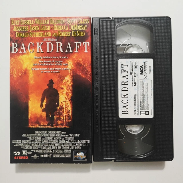 BACKDRAFT (VHS, 1991) Kurt Russell, Robert De Niro, William Baldwin ...
