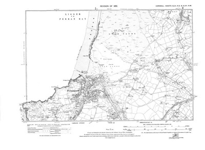 OLD MAP OF Perranporth, Bolingey 1933 - Cornwall, repro 47-NE-48-NW £17 ...