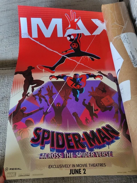 SPIDER MAN ACROSS the Spider Verse IMAX Regal Poster 12" X 18" Numbered ...
