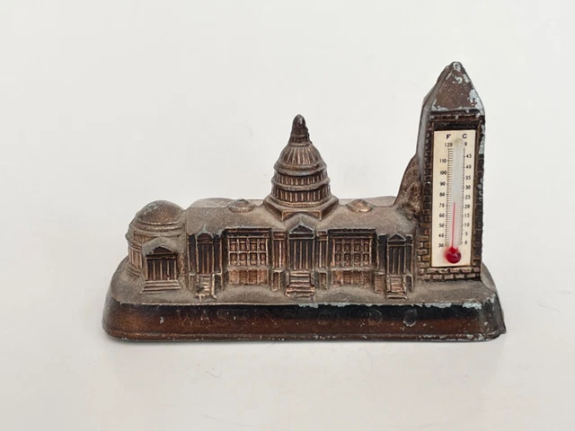 VINTAGE SOUVENIR METAL Building Combo - WASHINGTON D.C. scene w ...