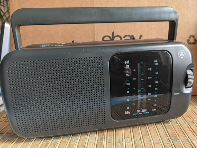 VINTAGE GE 2-BAND Portable AM/FM Radio Receiver Model 7-2859A/Great ...