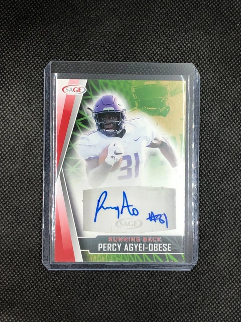 RARE!! PERCY AGYEI-OBESE - 2022 Sage - Auto Red - Rookie - James ...