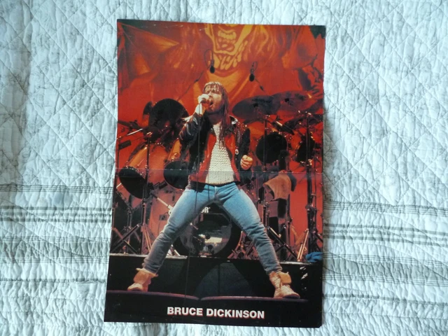 GRAND POSTER DE BRUCE DICKINSON du groupe IRON MAIDEN/RARE/Vintage ...
