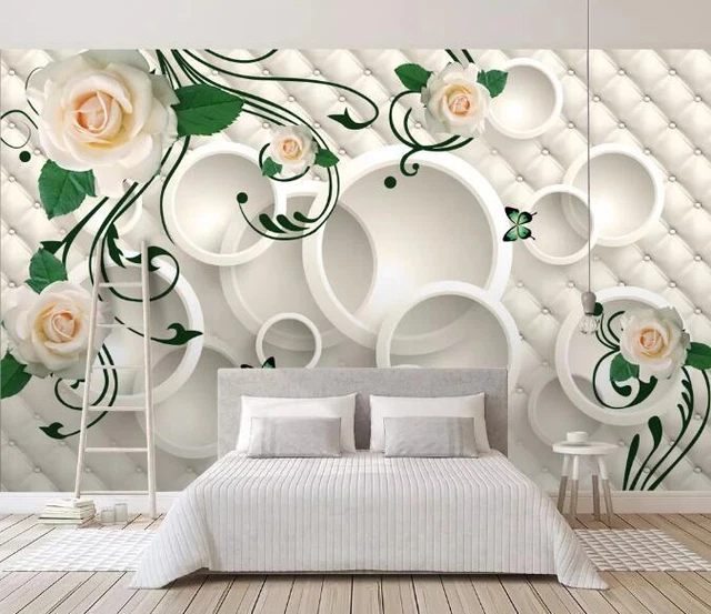 3D CIRCLE FLOWER 2723 Wallpaper Mural Paper Wall Print Indoor Murals CA ...