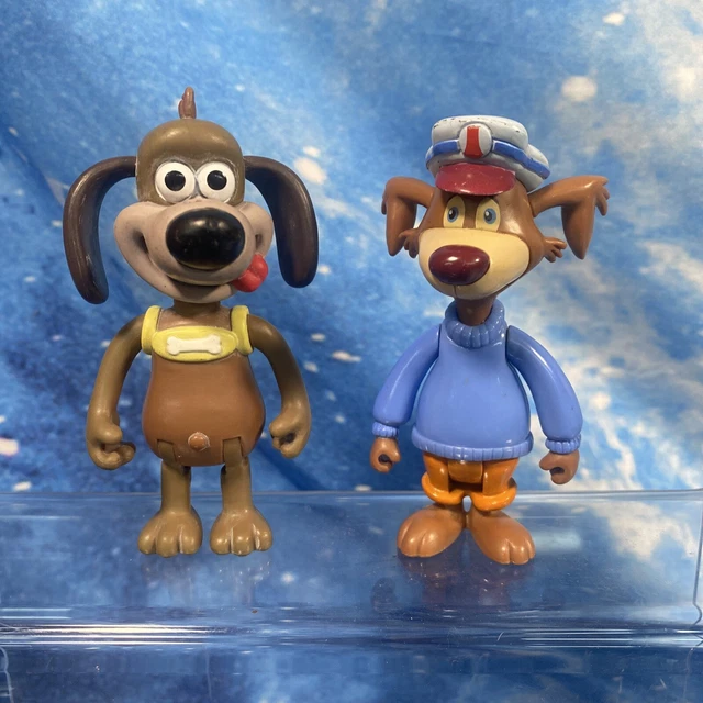 TIMMY TIME SKIPPER & RUFFY DOG 4" POSEABLE FIGURES AARDMAN VIVID ...