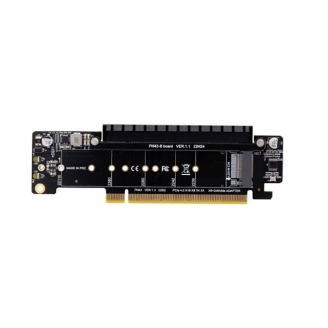 PCIE X16 M.2 NVME x2 Inport PCIE Expansion Riser Card Board M.2 To NVME ...