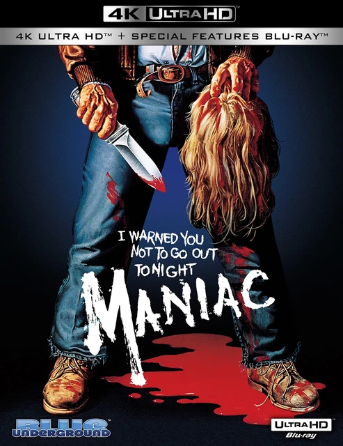 MANIAC (4K UHD Blu-ray) Caroline Munro Joe Spinell Hyla Marrow Tom ...