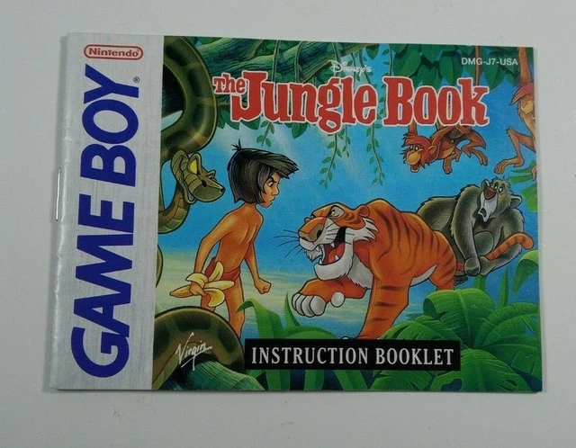DISNEY'S THE JUNGLE Book (Nintendo Game Boy, 1994) Booklet ONLY Great ...