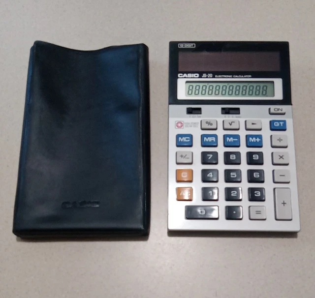 CASIO ELECTRONIC CALCULATOR 12 digit JS-20 Made in Japan - With ...