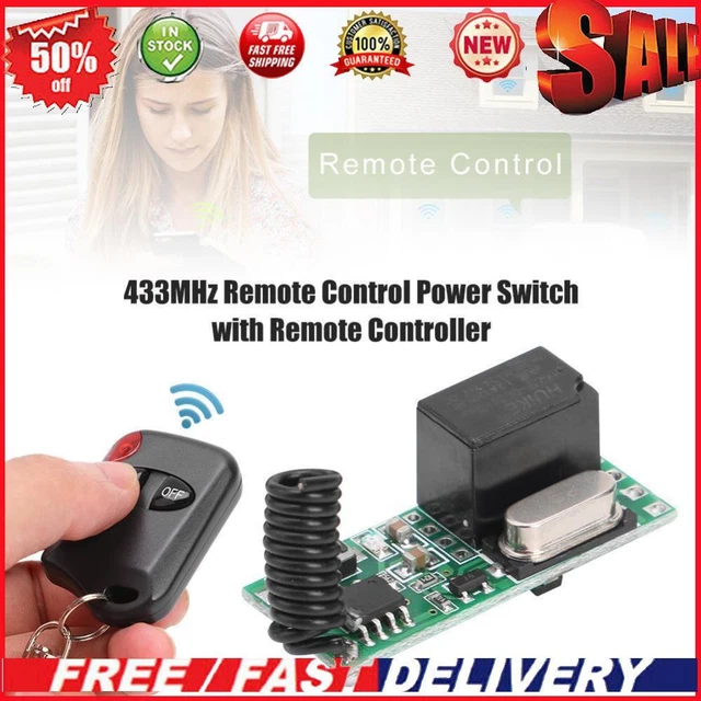 SWITCH TELECOMANDO UNIVERSALE 433 MHz DC3V-5V controller luce relè wireless EUR 9,54 - PicClick IT