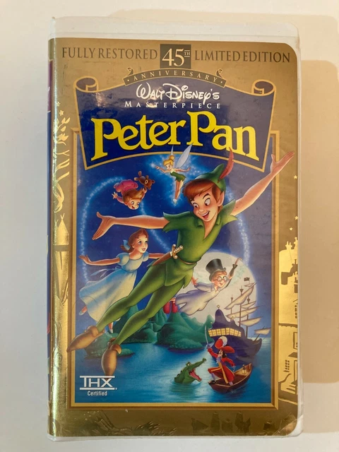 PETER PAN (VHS, 1998, 45th Anniversary Limited Edition) Walt Disney ...