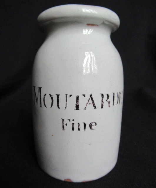 ANCIEN POT À MOUTARDE 19 EME MOUTARDE FINE 10 CM moutardier mustard jar ...