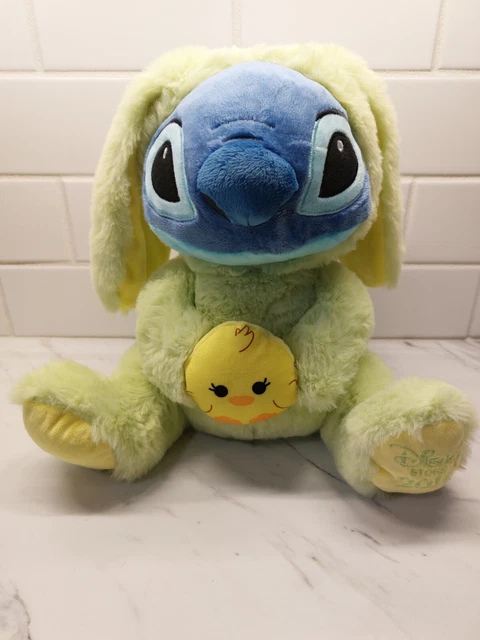 DISNEY STORE LILO & Stitch Easter Stitch 10" Plush Bunny Rabbit Chick ...
