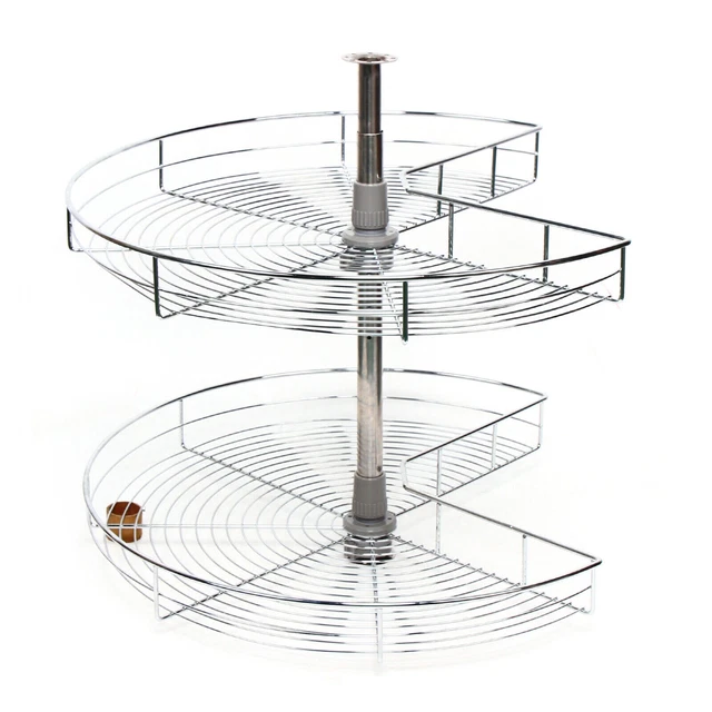 790MM KITCHEN PANTRY CORNER ROTATING CAROUSEL REVOLVING MENTAL BASKET ...