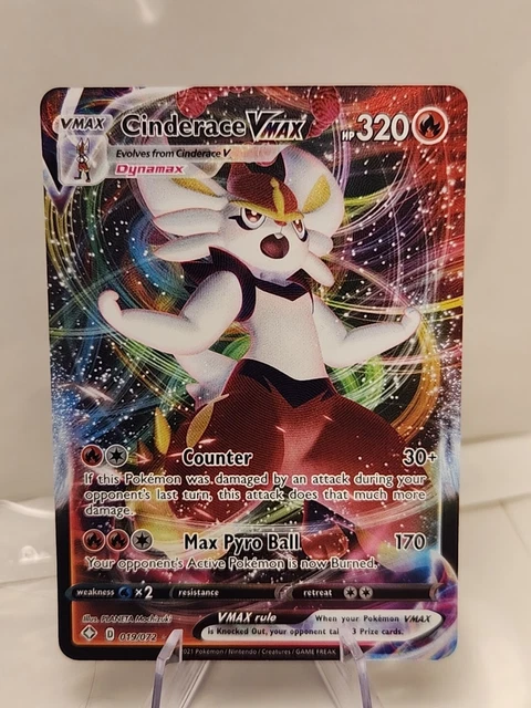 POKÉMON TCG CINDERACE VMAX Shining Fates 019/072 Holo Ultra Rare $2.68 ...