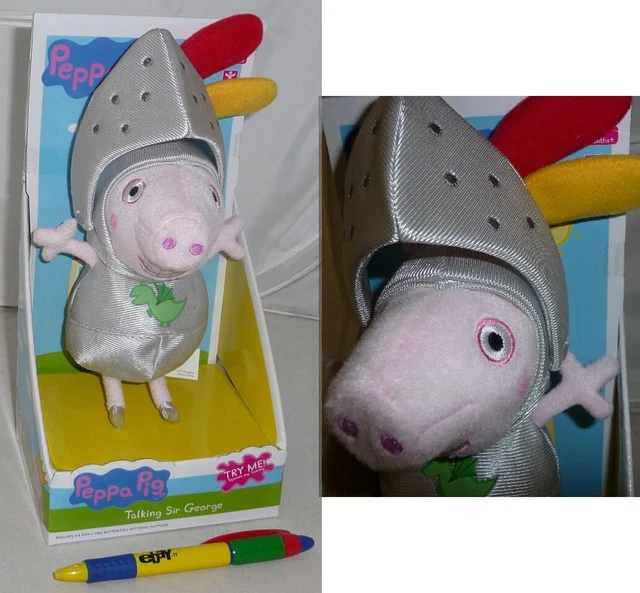 PEPPA COCHON PELUCHE Sir George Chevalier 23cm Parlante EUR 22,94 ...