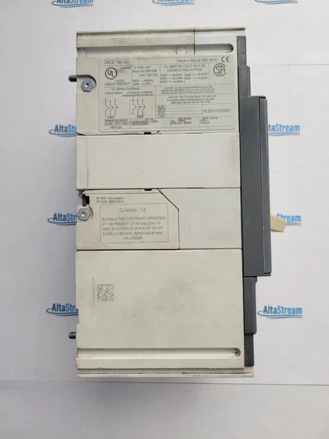 ABB SACE TMAX T4N250 3 Pole Circuit Breaker $513.00 - PicClick CA