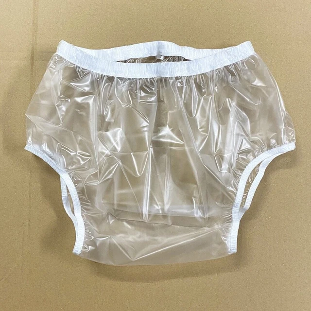 SOFT PVC RUBBER pants briefs nappy pants incontinence briefs adult baby ...