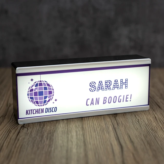 PERSONALISED ROOM LIGHT Kitchen Disco - LED Disco Party Event Light ...