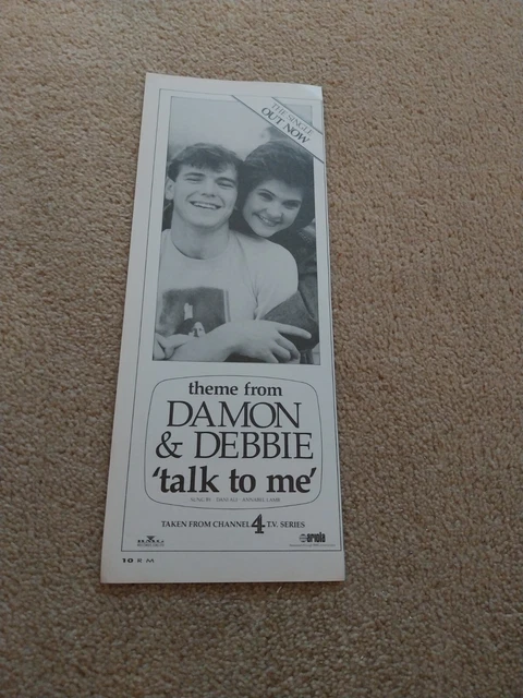 TNEWL66 ADVERT 11X4 The Theme From Damon & Debbie : 'Talk To Me' Single ...