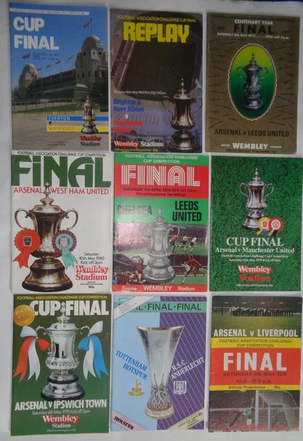 OLD FOOTBALL PROGRAMMES - CUP FINALS x 9 £9.99 - PicClick UK