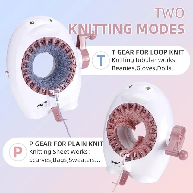 SENTRO PROFESSIONAL 22 Needles Knitting Machine Kit (Penguin shape) Row ...