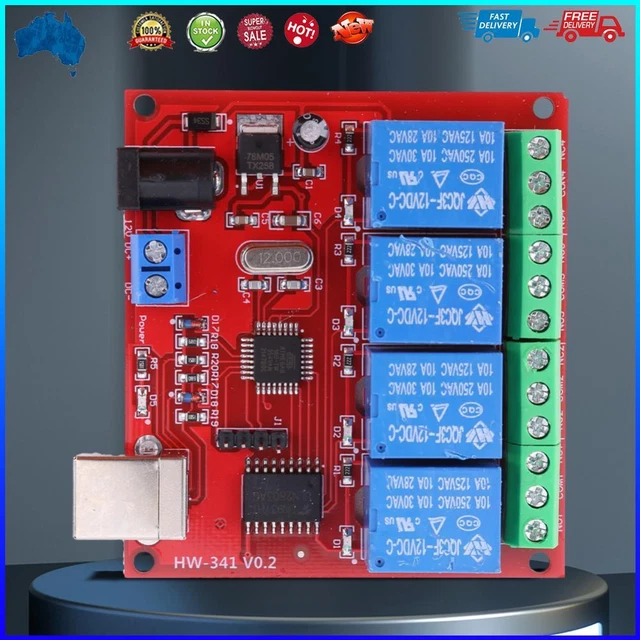 4/8 WAY USB Control Switch Drive-Free Relay Module DC 12V Useful for ...