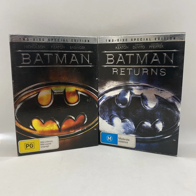 BATMAN & BATMAN Returns DVD R4 PAL Free Tracked Postage 2 Disc Special ...