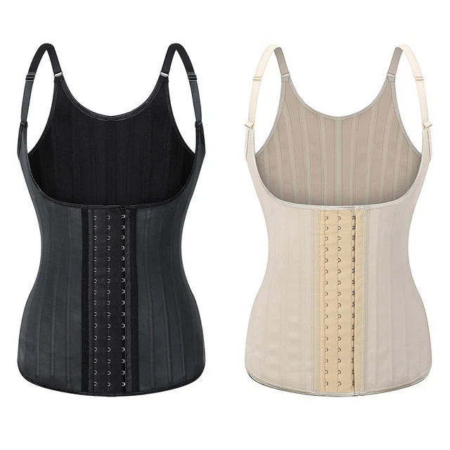 25 STEEL BONE Female Waist Cincher Waist Trainer Corset Seamless Latex ...