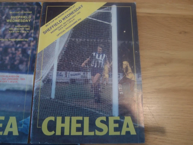 3 VINTAGE CHELSEA FC Match Day Programmes milk cup. 1984/85. £8.66 ...