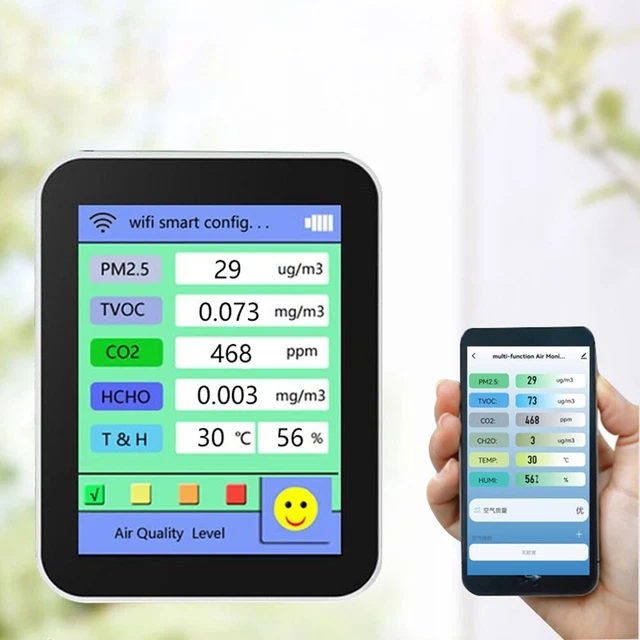 PORTABLE FORMALDEHYDE DETECTION Device with Temperature and Humidity ...