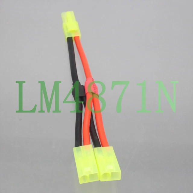 MINI TAMIYA PARALLEL Dual Battery Y Splitter Connector 1M2F lead Wire Harness RC £4.99 - PicClick UK