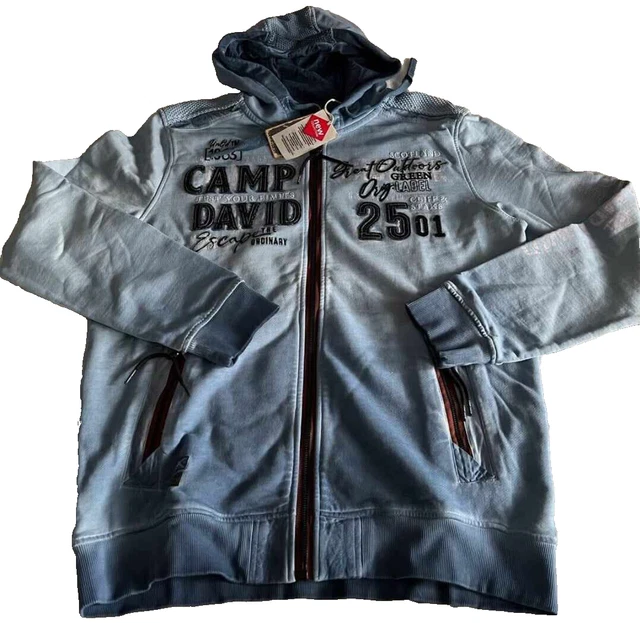 NEU CAMP DAVID GREEN LABEL SWEATJACKE Gr.L MIT LABEL-APPLIKATION CG2209 ...