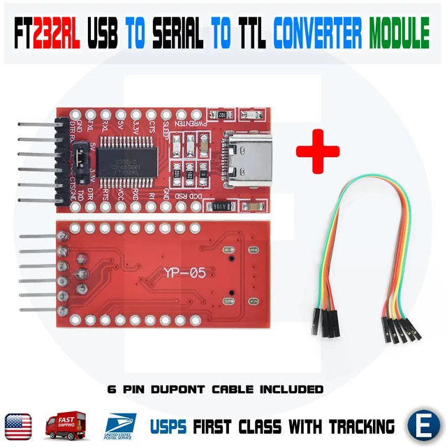 FT232RL 3.3V 5.5V FTDI USB to TTL Serial Adapter Module for Arduino C ...