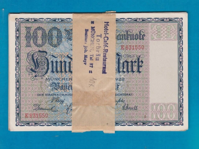 MÜNCHEN--10 X 100 Mk--mit Banderole " Torbräu " EUR 33,83 - PicClick DE