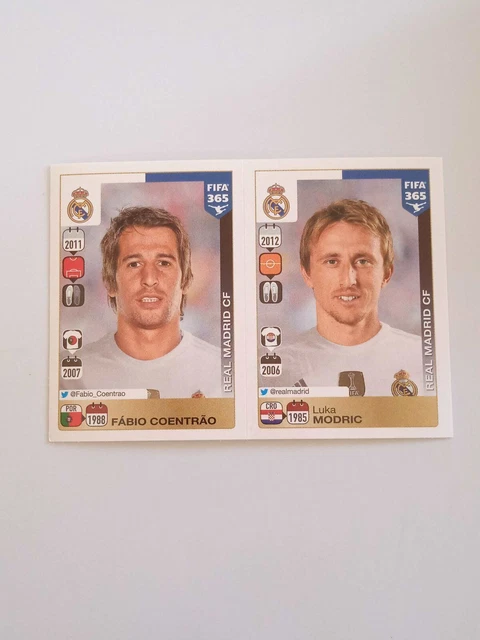 N. 382-386 FABIO Coentrão - Luka Modric Real Madrid CF - Fifa 365 2016 ...