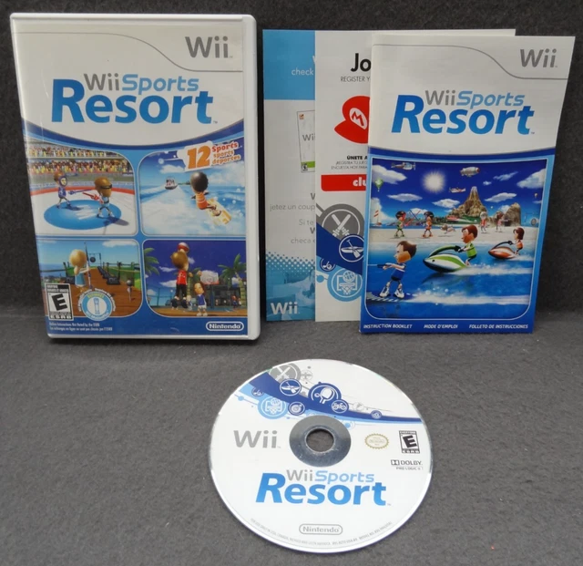 NINTENDO WII SPORTS Resort CIB Case Disc Insert RZTE USA 2009 12 Sport ...