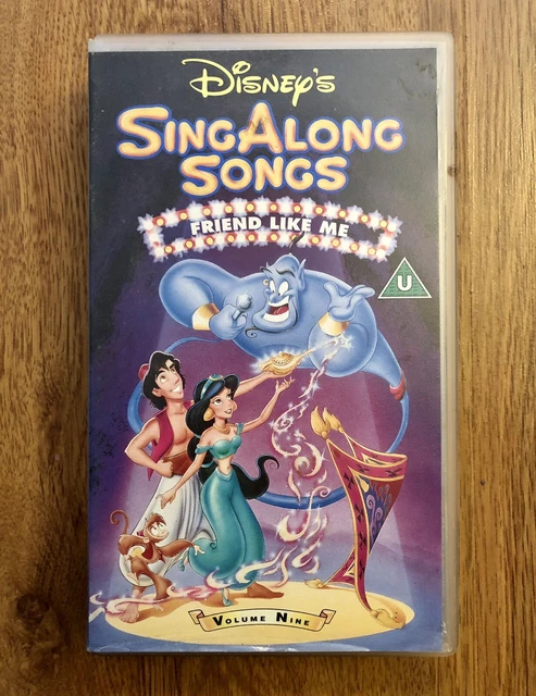 DISNEY’S SING ALONG Songs Volume Nine Friend Like Me VHS 1994 Aladdin ...